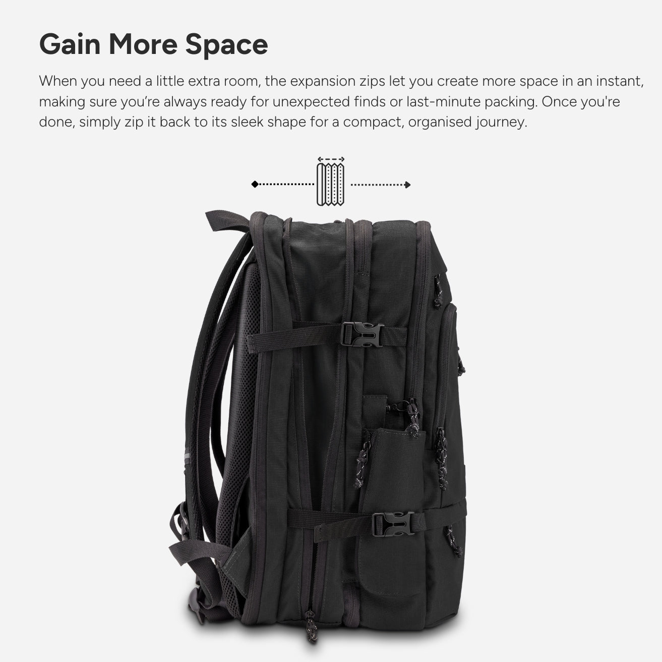 Travel Backpack | Carry-on Backpack | Pack Like a Suitcase - Zoomlite