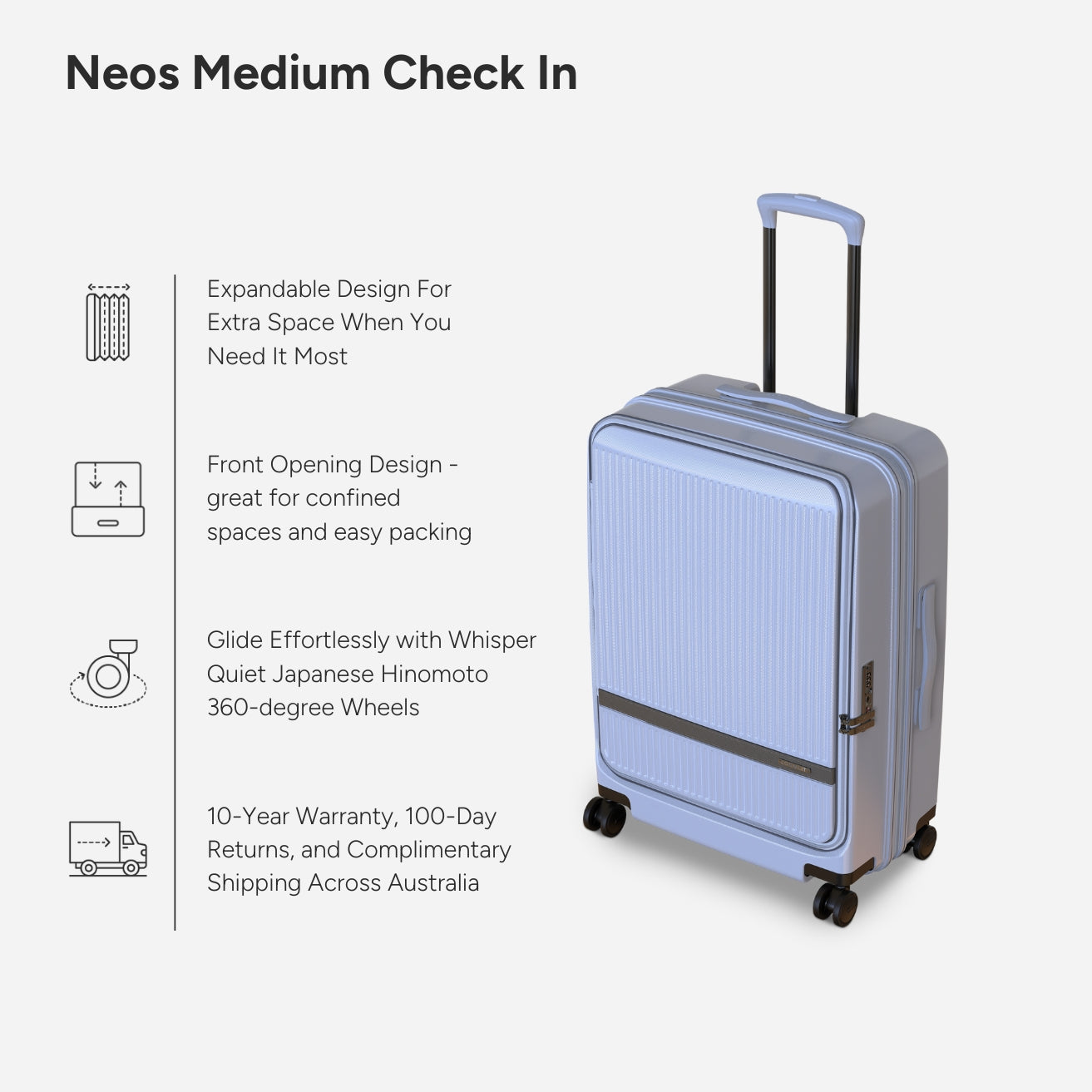 Front Opening Hardshell Suitcase | Tested for Durability - Zoomlite