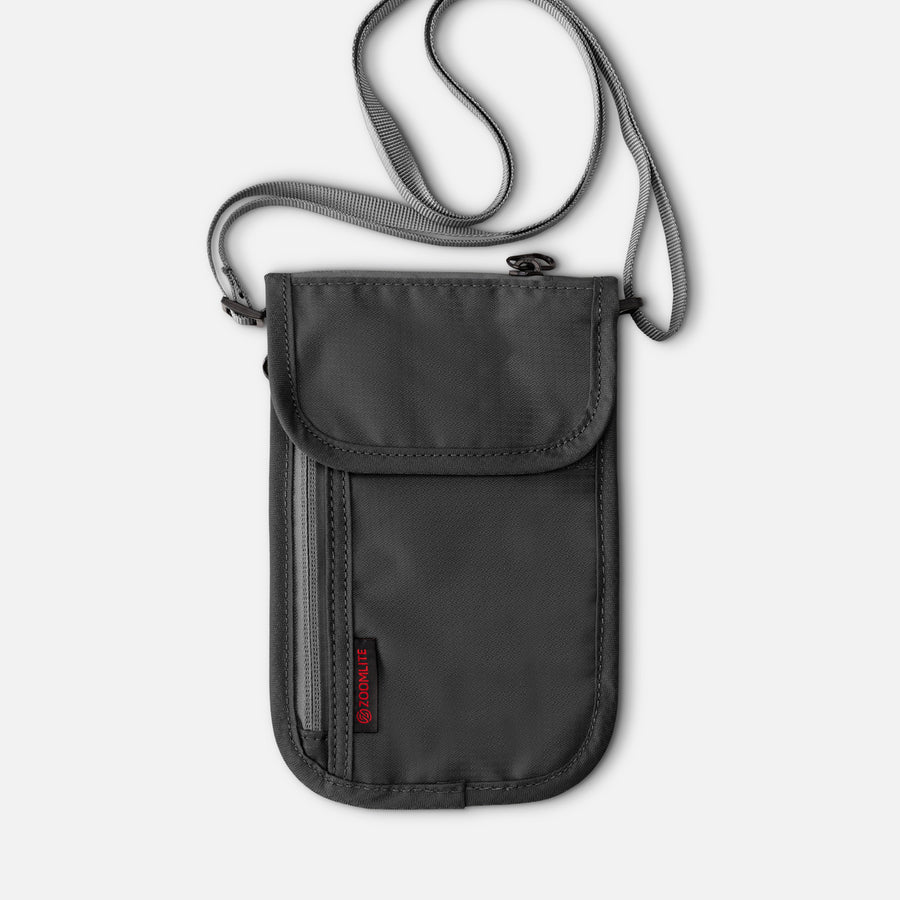 Travel Neck Pouch | RFID Blocking Passport Holder | Zoomlite