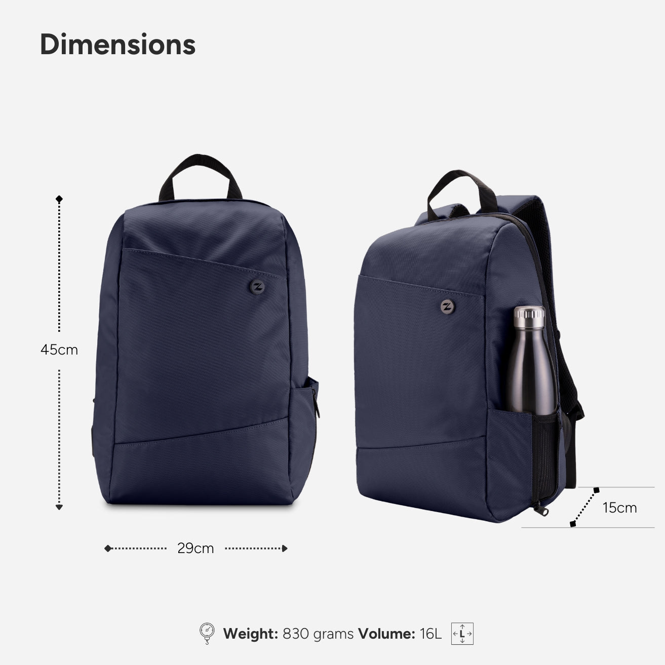 Laptop Travel Backpack - Men, Women | Anti-Theft | Zoomlite